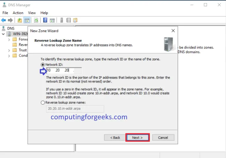 How To Add Dns Reverse Lookup Zone In Windows Server 2019 Computingforgeeks
