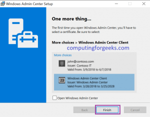 Install and Configure Windows Admin Center on Windows Server 2019 ...