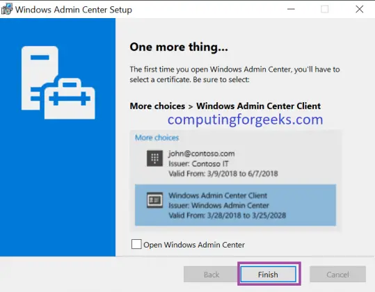 Install and Configure Windows Admin Center on Windows Server 2019 ...