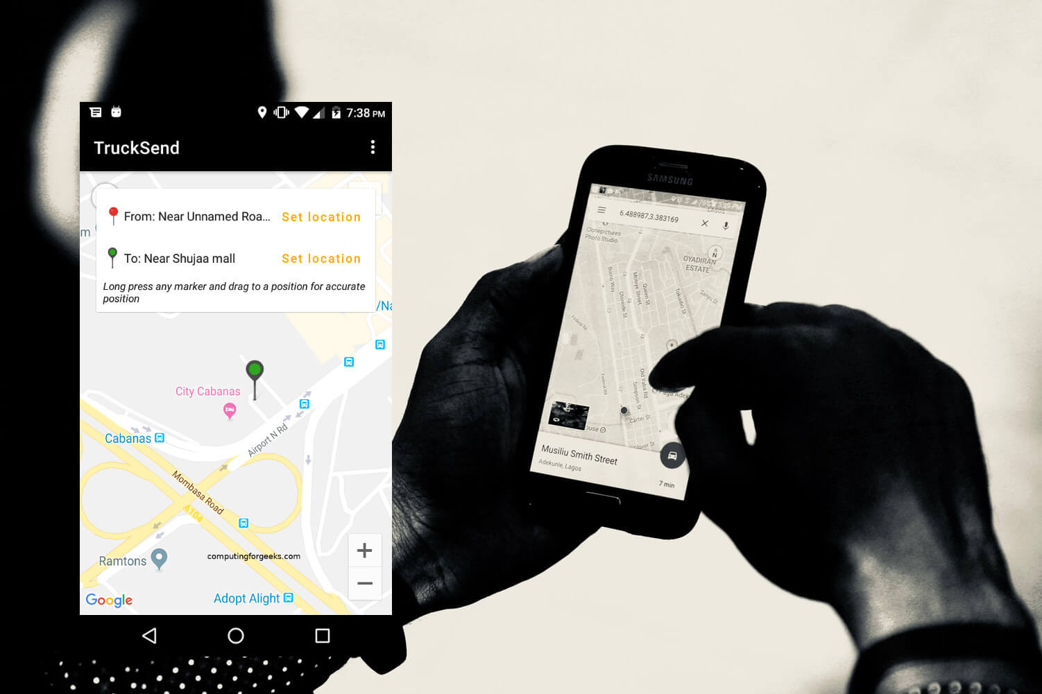 Android Select Location On The Map Using Draggable Markers And Google 