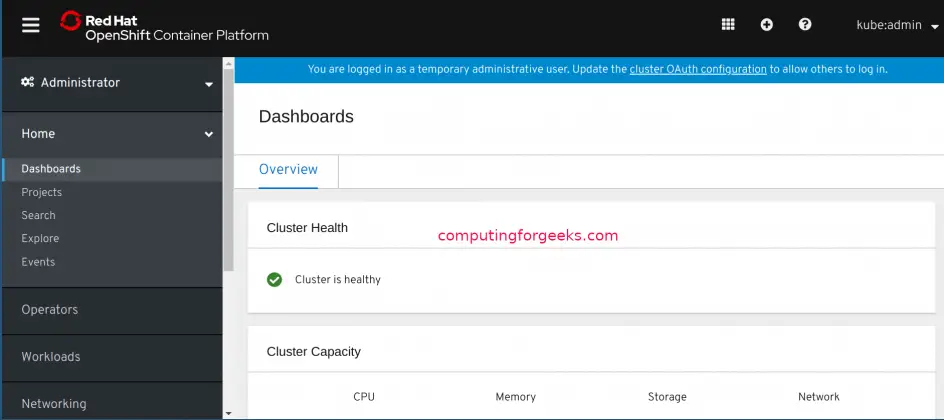 Setup Local OpenShift 4.19 Cluster with CodeReady Containers | ComputingForGeeks