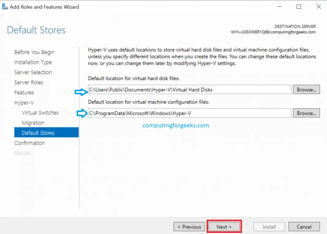 Install And Configure Hyper V On Windows Server 2019 Computingforgeeks