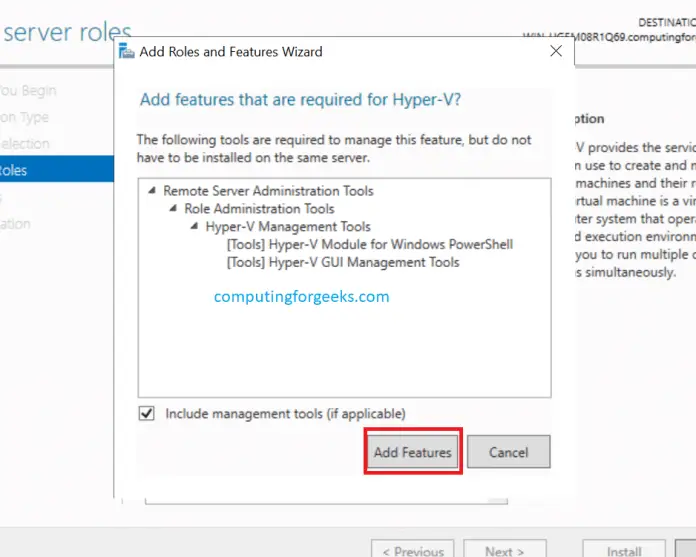 Install And Configure Hyper V On Windows Server 2019 Computingforgeeks