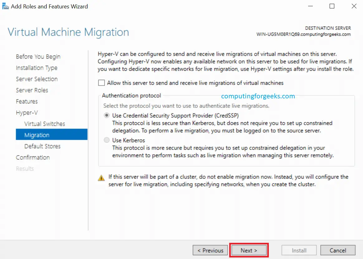 Install And Configure Hyper V On Windows Server 2019 Computingforgeeks 8912