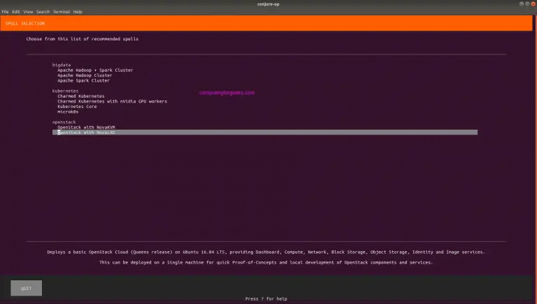 Setup Single Node OpenStack on Ubuntu 18.04 with conjure-up | ComputingForGeeks