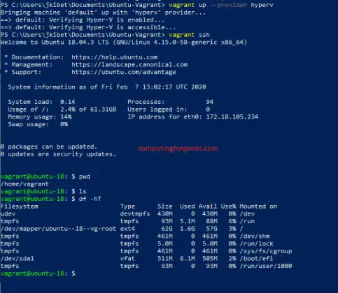 Enable Hyper-V and Install Vagrant on Windows 11/10 | ComputingForGeeks