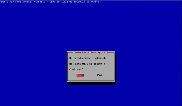 Arch Linux Easy and Fast Installation With Archfi | ComputingForGeeks