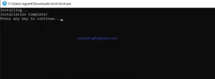 How To Run Arch Linux on Windows WSL | ComputingForGeeks