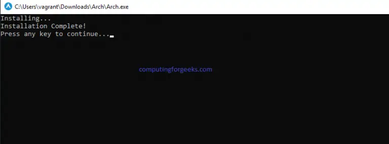 How To Run Arch Linux on Windows WSL | ComputingForGeeks