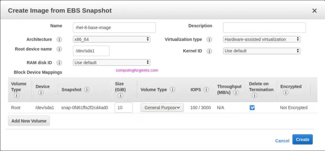 Create RHEL / CentOS 8 Custom AMI for AWS Using Image Builder | ComputingForGeeks