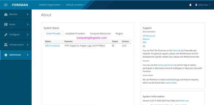 Install And Configure Foreman 3 X On Debian 11 Computingforgeeks