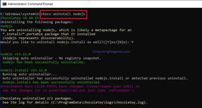 Manage Windows Applications From Command Prompt Cli With Chocolatey Computingforgeeks