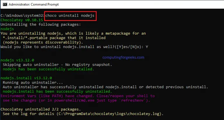 Manage Windows Applications from Command Prompt (CLI) with Chocolatey | ComputingForGeeks
