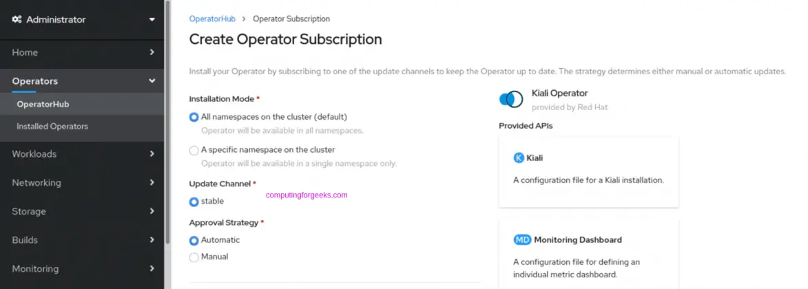 How To Install Istio Service Mesh on OpenShift 4.x | ComputingForGeeks