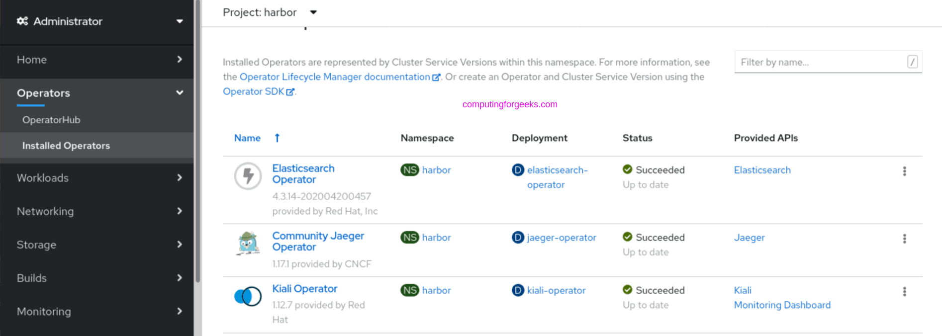 How To Install Istio Service Mesh on OpenShift 4.x | ComputingForGeeks