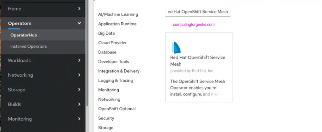 How To Install Istio Service Mesh on OpenShift 4.x | ComputingForGeeks