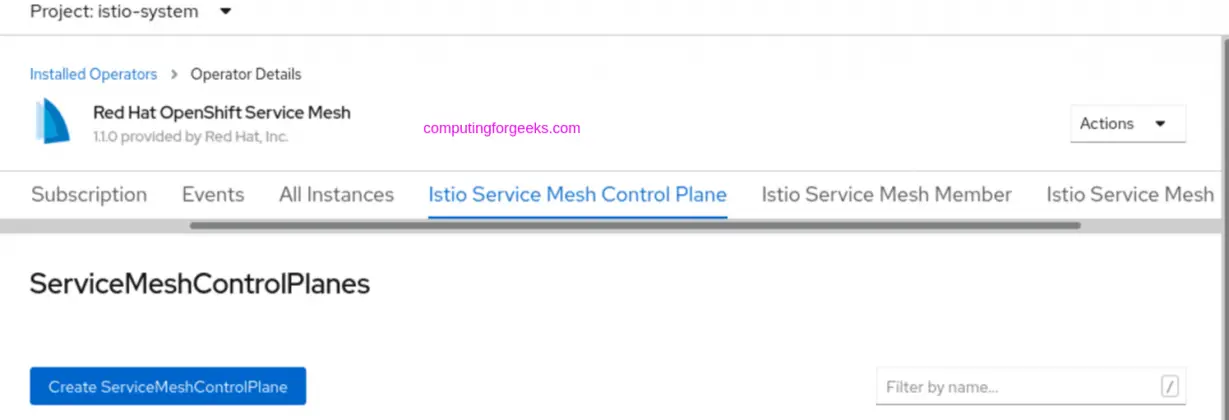 How To Install Istio Service Mesh on OpenShift 4.x | ComputingForGeeks