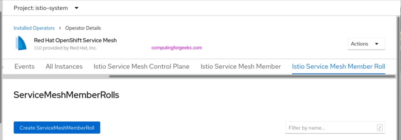 How To Install Istio Service Mesh on OpenShift 4.x | ComputingForGeeks