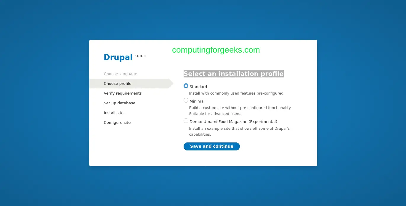 Install and Configure Drupal 9 on CentOS 7 | ComputingForGeeks Install and Configure Drupal 9 on CentOS 7 | ComputingForGeeks