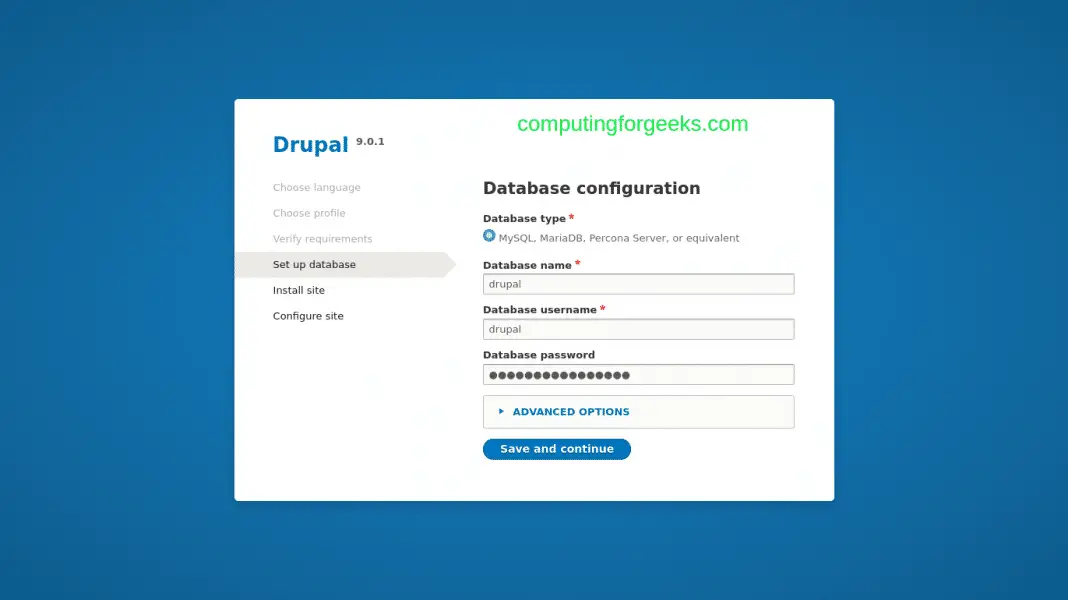 Install And Configure Drupal 9 On Centos 7 Computingforgeeks