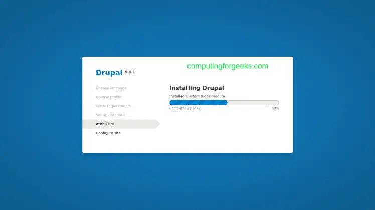 Install And Configure Drupal 9 On Centos 7 Computingforgeeks