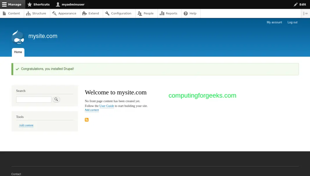 Install and Configure Drupal 9 CMS on CentOS 8 | ComputingForGeeks