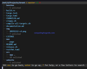 broot - Easy way to see and navigate directory trees in Linux | ComputingForGeeks