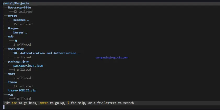 broot - Easy way to see and navigate directory trees in Linux | ComputingForGeeks