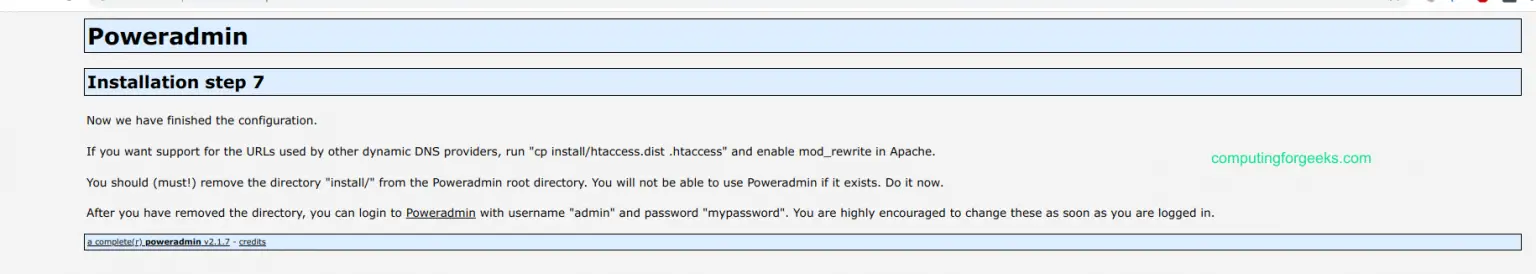 Install PowerDNS on CentOS 8 with MariaDB & PowerDNS-Admin | ComputingForGeeks
