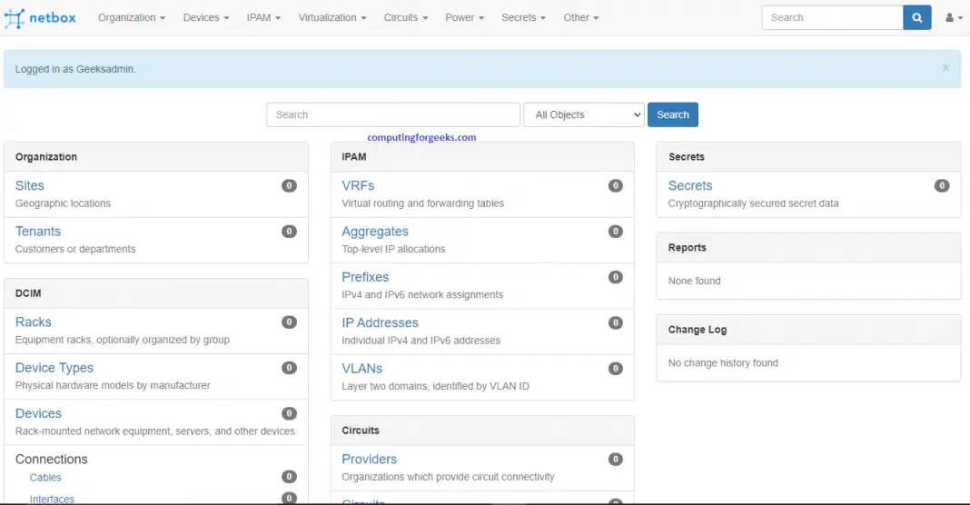 Install NetBox IPAM & DCIM Tool on Ubuntu 22.04|20.04 | ComputingForGeeks
