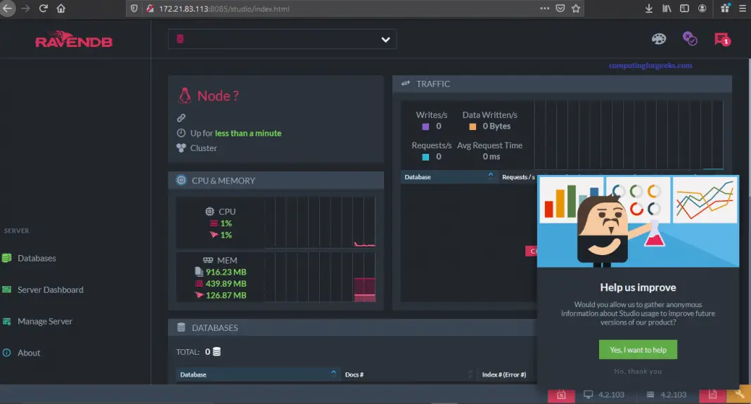 Install RavenDB NoSQL database on Ubuntu 22.04|20.04 | ComputingForGeeks