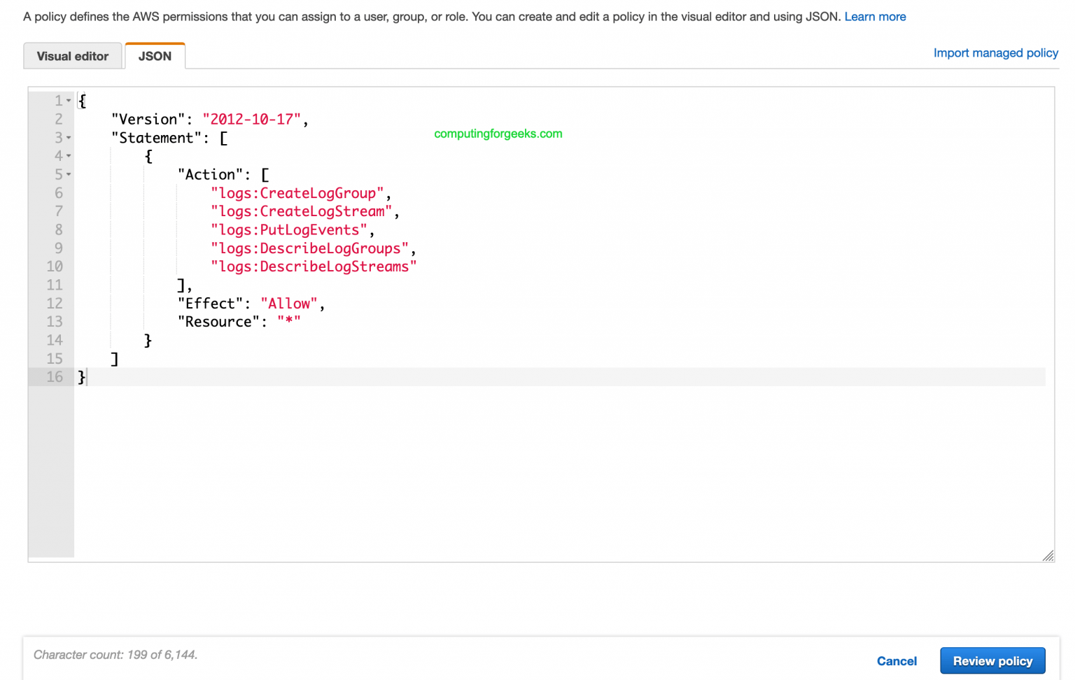 Configure AWS VPC Flow logs to CloudWatch Log group | ComputingForGeeks