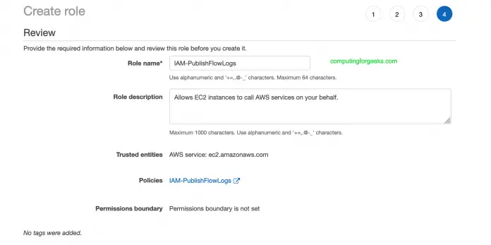 Configure AWS VPC Flow logs to CloudWatch Log group | ComputingForGeeks