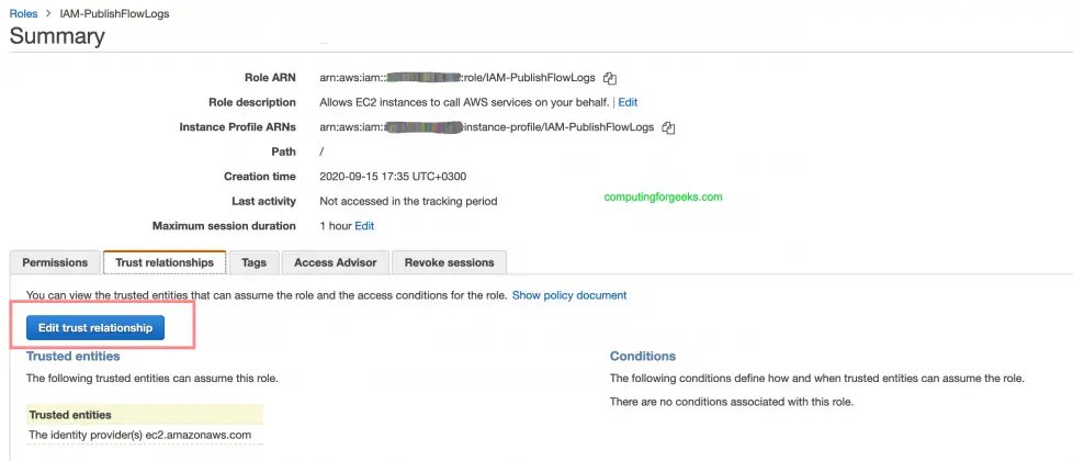 Configure Aws Vpc Flow Logs To Cloudwatch Log Group Computingforgeeks