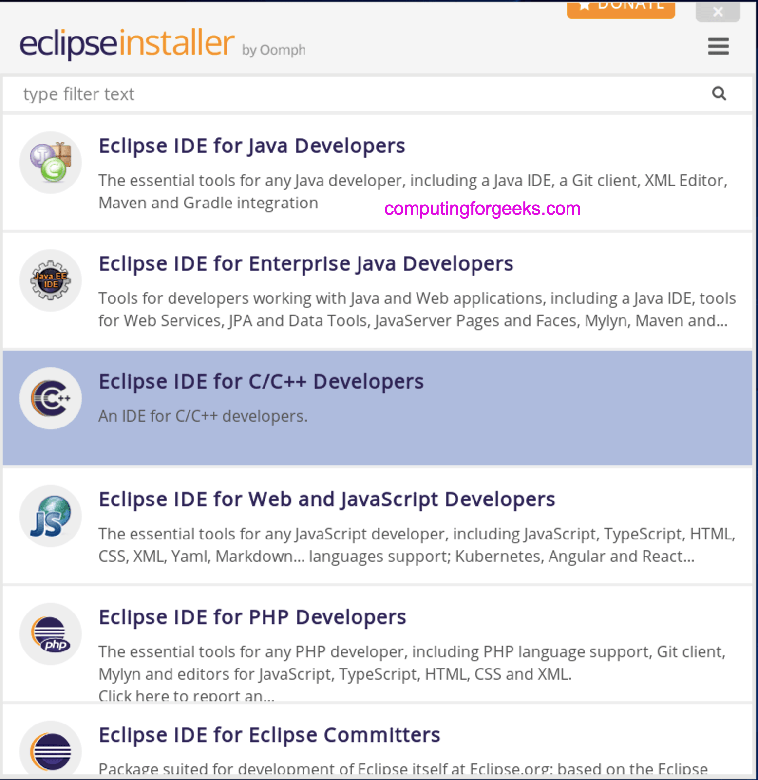 How To Install Eclipse IDE on CentOS 8 | RHEL 8 | ComputingForGeeks