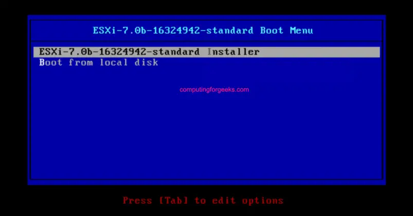 Install vSphere ESXi 7.0 on Bare-metal Servers | ComputingForGeeks