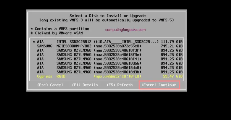 Install vSphere ESXi 7.0 on Bare-metal Servers | ComputingForGeeks