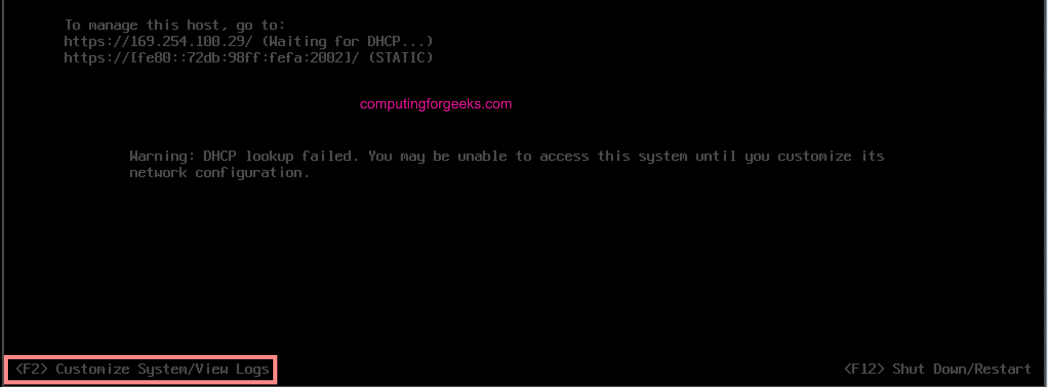 Install VMware vSphere ESXi 7 on Intel NUC 10/11 | ComputingForGeeks