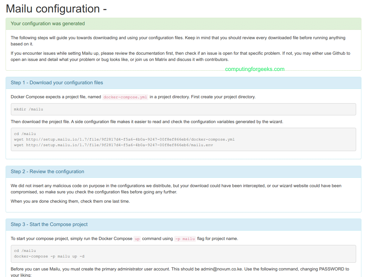 Install Mailu mail server on Ubuntu 22.04|20.04|18.04 | ComputingForGeeks