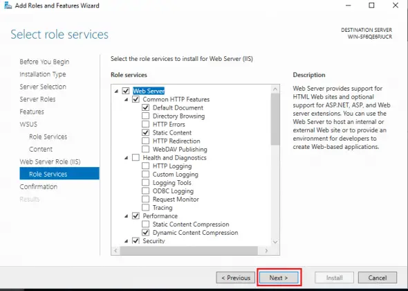 Install Windows Service Update Services (WSUS) on Windows server 2019 ...