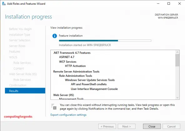 Install Windows Service Update Services (WSUS) on Windows server 2019 ...
