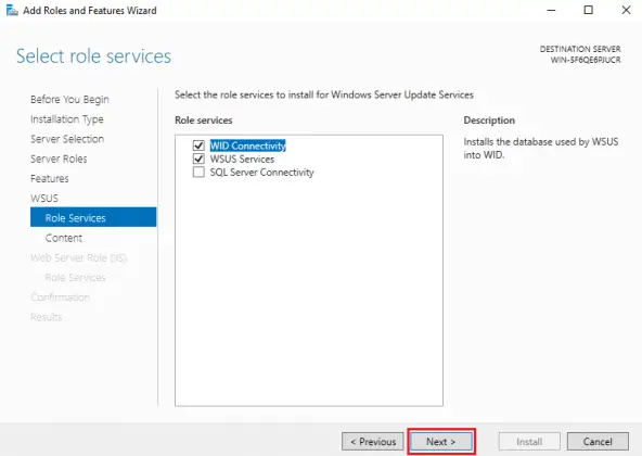 Install Windows Service Update Services (WSUS) on Windows server 2019 ...