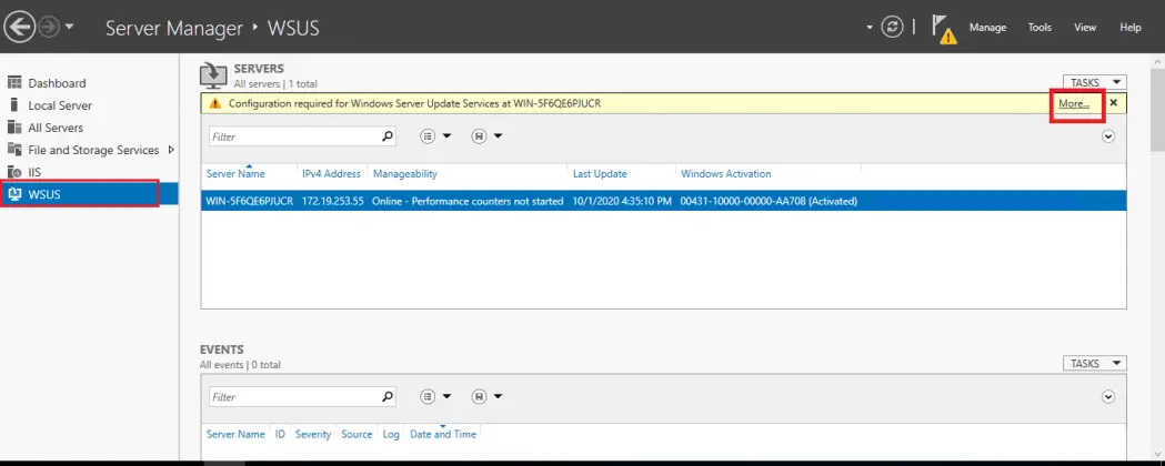 Install Windows Service Update Services (WSUS) on Windows server 2019 ...