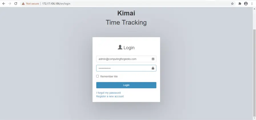 Install Kimai web-based time tracking application | ComputingForGeeks