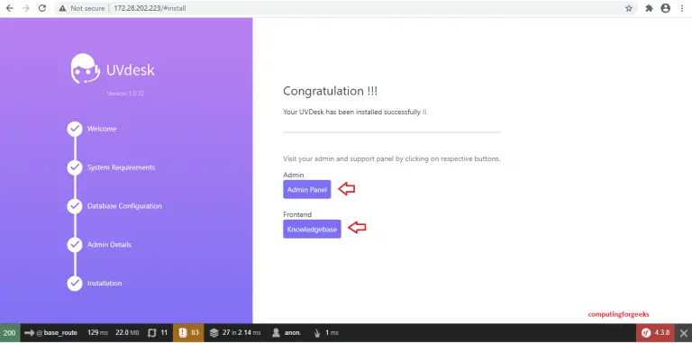 Installing UVdesk Ticketing System On Ubuntu 22.04|20.04|18.04 | ComputingForGeeks