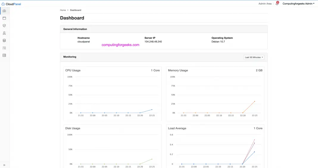 Install Cloudpanel Control Panel On Debian 11 Bullseye Computingforgeeks