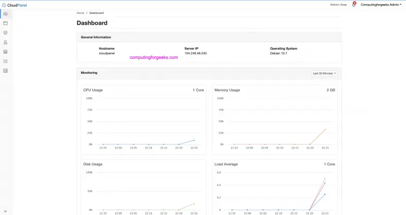 Install Cloudpanel Control Panel On Debian 11 Bullseye Computingforgeeks
