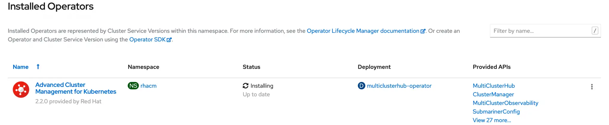 Install Red Hat Advanced Cluster Management on OpenShift 4.x ...