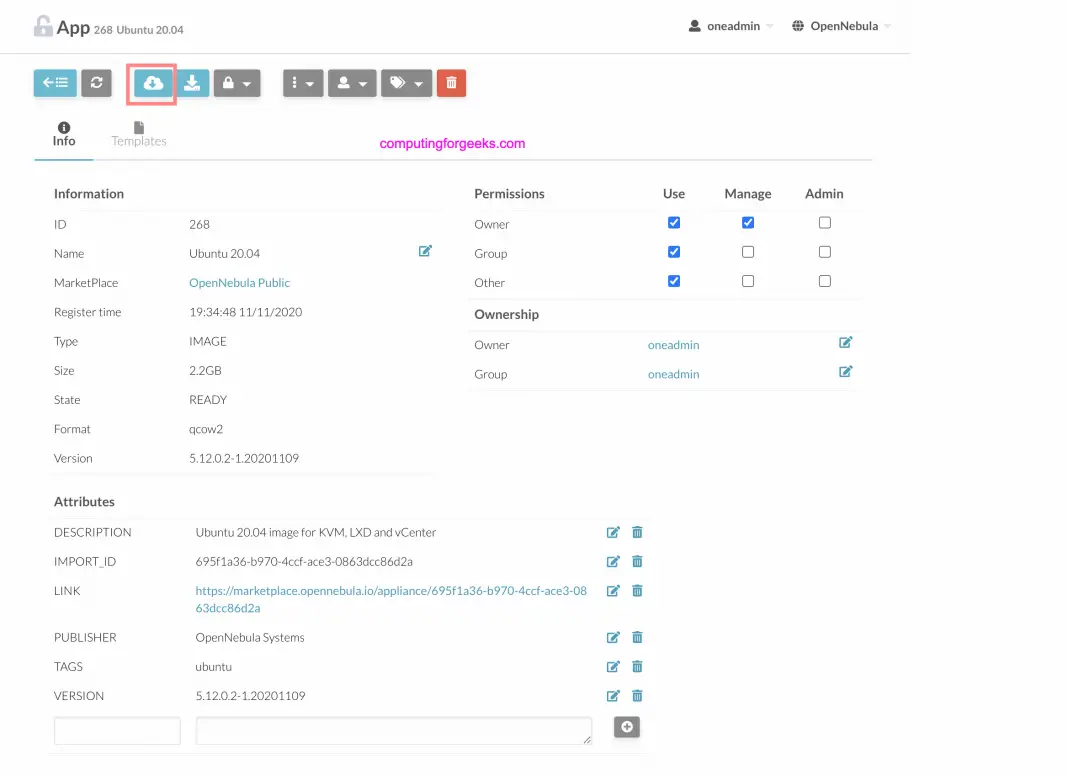 Creating Ubuntu And Debian Virtual Machines On Opennebula Computingforgeeks