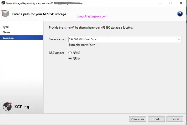 Add and Use ISO Library Storage Repository in Xen XCP-ng | ComputingForGeeks